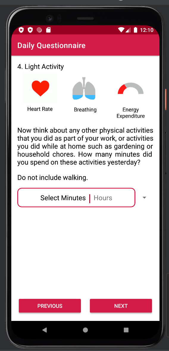 ADHI Daily Questionnaire Mobile App and Admin Dashboard / Daily Diary ...